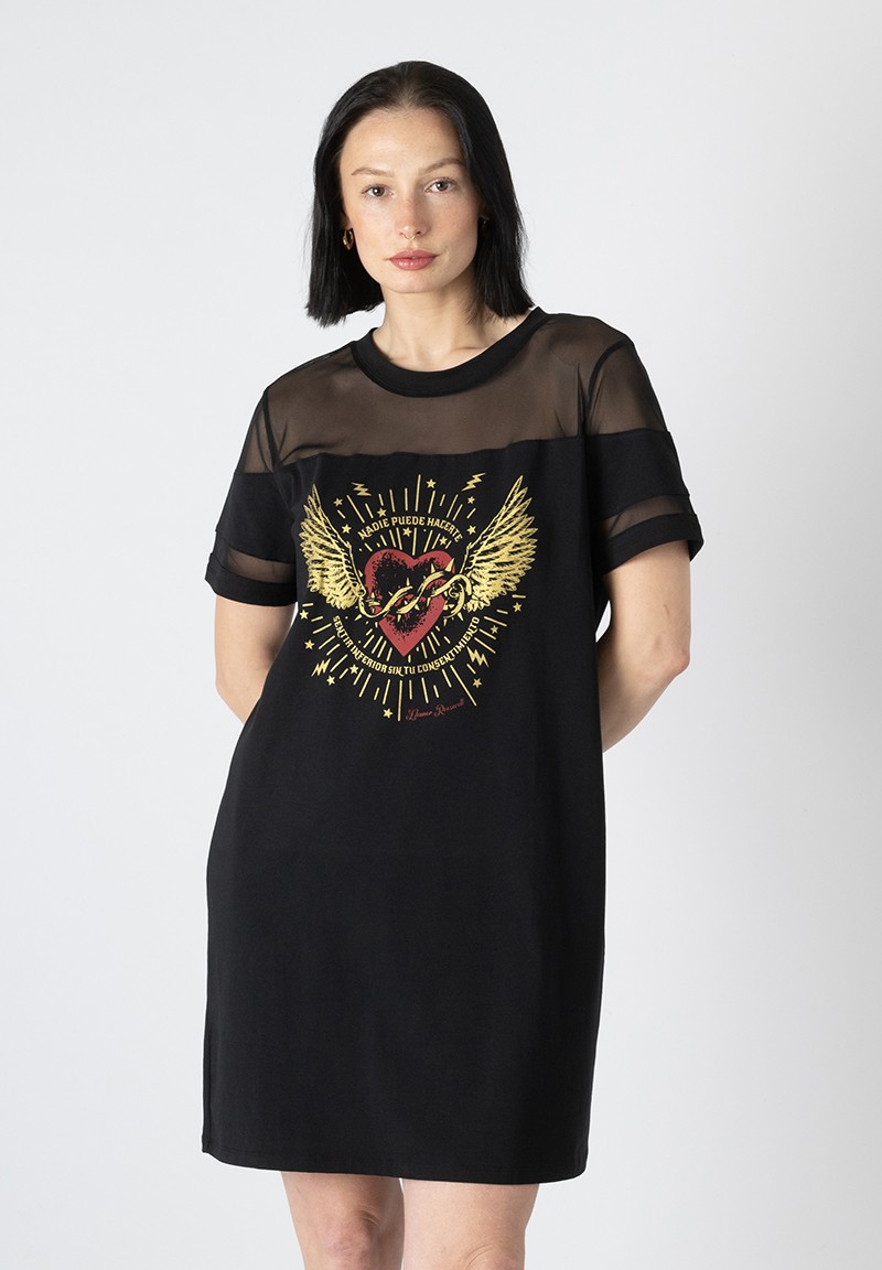 Vestido Eleanor Roosevelt Consentimiento Animosa negro - Abeloura Boutique